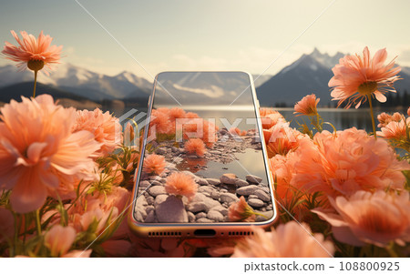 Stylish iPhone photos - Stock Illustration [108800925] - PIXTA