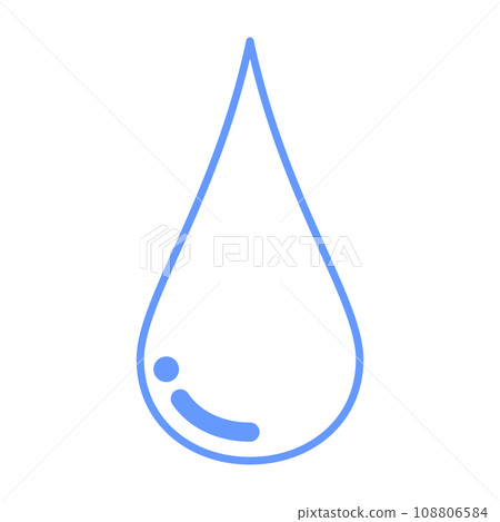 Simple water drop illustration icon - Stock Illustration [108806584 ...