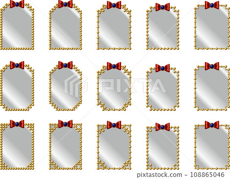 Metal, stone, ribbon plate 6-2 - Stock Illustration [108865046] - PIXTA