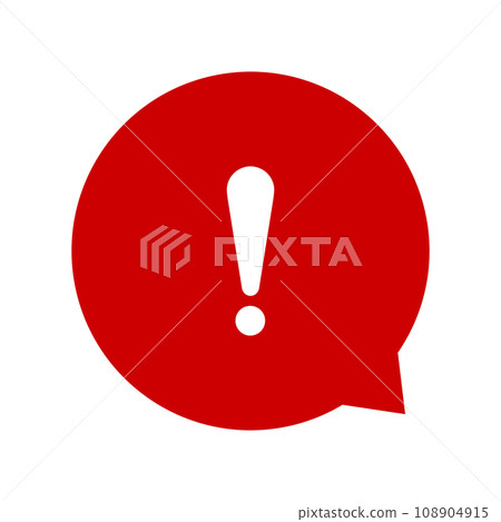Exclamation mark. Red vector warn sign. Caution... - Stock Illustration ...