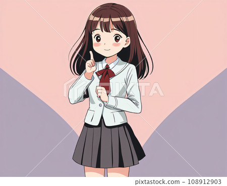 Illustration of a simple girl - Stock Illustration [108912903] - PIXTA