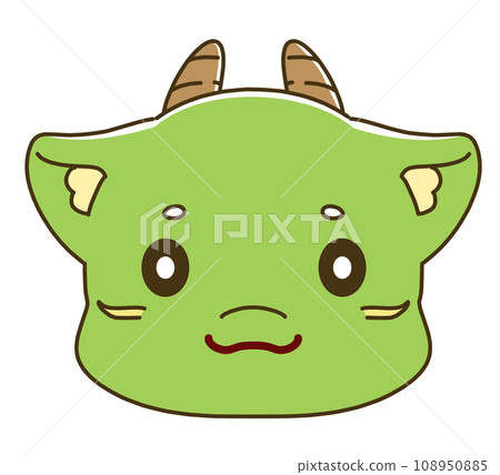 Illustration material of a smiling dragon... - Stock Illustration ...