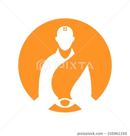 Monk Symbols 130+ Buddhist Monk Flat Icon Stock Illustrations,