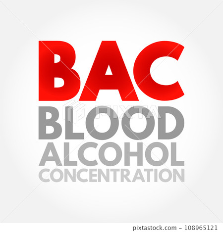 BAC Blood Alcohol Concentration - measure of... - Stock Illustration ...