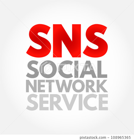 SNS Social Network Service - online service for... - Stock Illustration ...