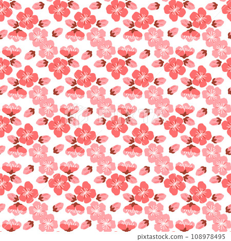 Sakura pattern vector illustration. The...-插圖素材 [108978495] - PIXTA圖庫