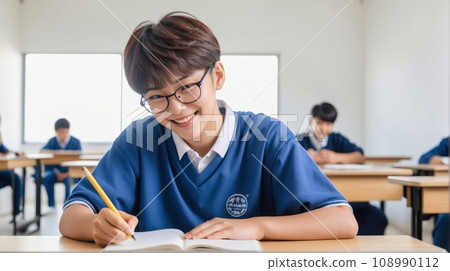 Boys studying to study - Stock Illustration [108990112] - PIXTA