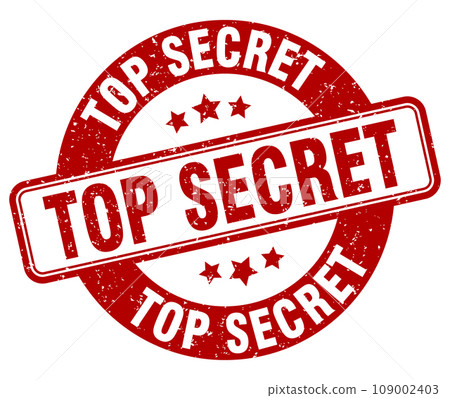 top secret stamp. top secret label. round... - Stock Illustration ...