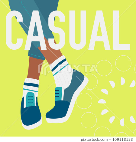 CASUAL Word And Flats - Stock Illustration [109118158] - PIXTA