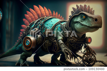 steampunk dinosaur - Stock Illustration [109130480] - PIXTA