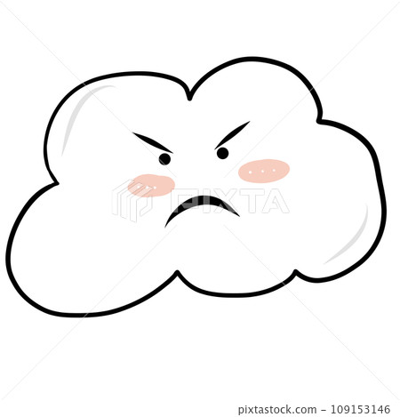 Cloud face sad - Stock Illustration [109153146] - PIXTA