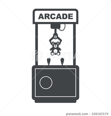 hook with a toy in an arcade machine. - Stock Illustration [109183574 ...