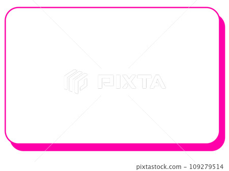 Pink simple square frame (rounded square) (with... - Stock Illustration ...