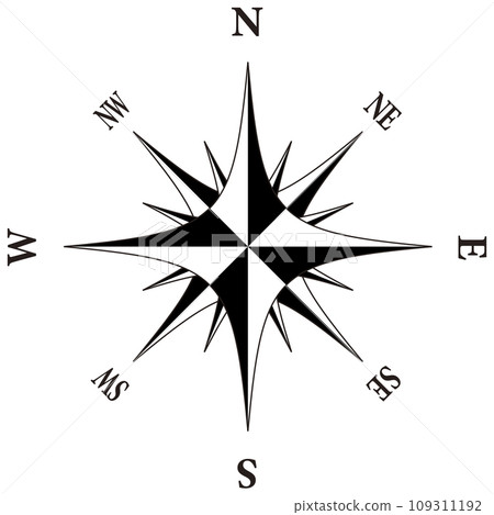 Compass marks and directions - Stock Illustration [109311192] - PIXTA