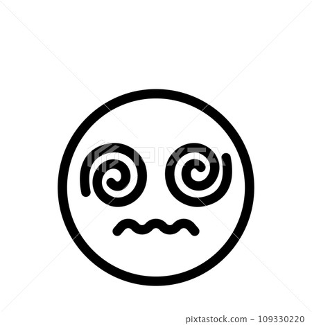 Eyes spinning emoji icon face expression simple... - Stock Illustration ...