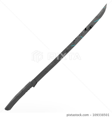 Futuristic Katana Weapon isolated on white... - Stock Illustration [109338501] - PIXTA