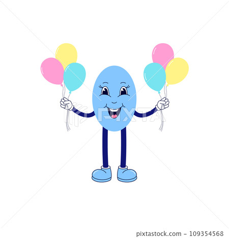 Simple style cartoon oval with a bunch of... - Stock Illustration ...