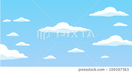 The Simpsons blue sky with clouds opening theme - Stock Illustration ...