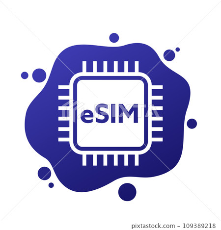 eSIM card icon for web - Stock Illustration [109389218] - PIXTA