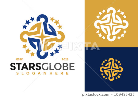 Star Globe Logo Human Shape Star Logo Globe Stock Vector By ©UASUMY