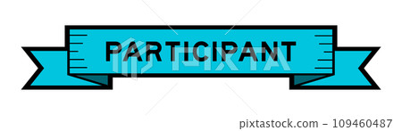 Ribbon label banner with word participant in...-插圖素材 [109460487] - PIXTA圖庫
