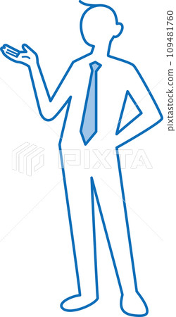 Illustration of a businessman giving guidance - Stock Illustration ...