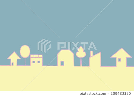 Illustration of a blue and light blue cityscape - Stock Illustration ...