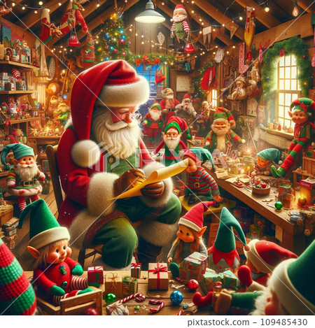 santa claus room - Stock Illustration [109485430] - PIXTA