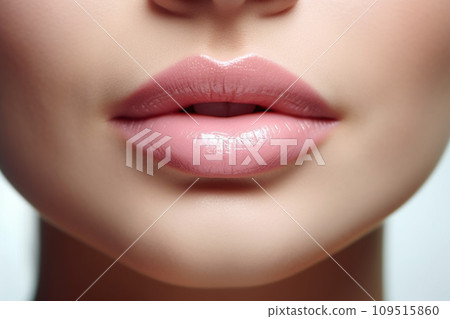 AI-generated content. Lips augmentation... - Stock Illustration ...