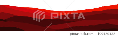Red mountainous stripes landscape background - Stock Illustration ...