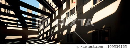abstract architectural shadows in an urban... - Stock Illustration ...