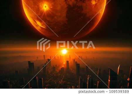 [AI generated] Giant celestial body SF0906... - Stock Illustration ...