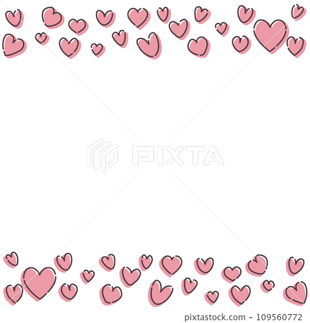 A line drawing frame of many hearts inspired by... - Stock Illustration ...