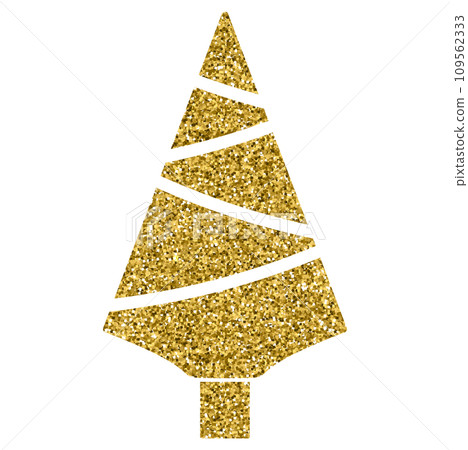 Gold glitter Christmas tree - Stock Illustration [109562333] - PIXTA