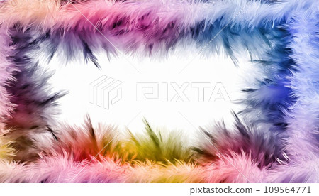 AI generated image: colorful fur frame - Stock Illustration [109564771 ...
