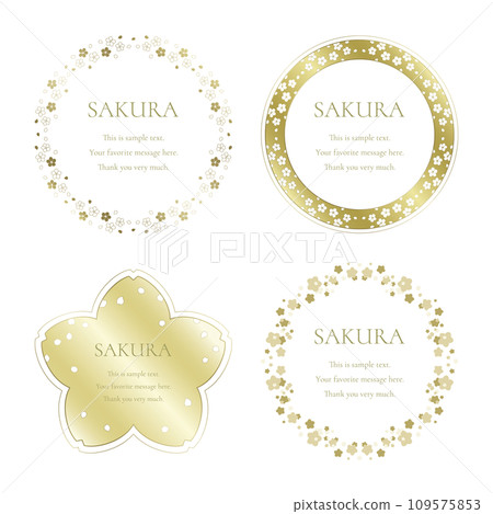 Material_Frame set_Spring decorative frame with... - Stock Illustration ...