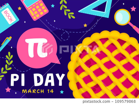 Happy Pi Day Vector Illustration on 14 March... - Stock Illustration ...