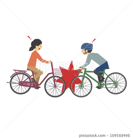 Illustration of bicycles colliding with each other - Stock Illustration ...