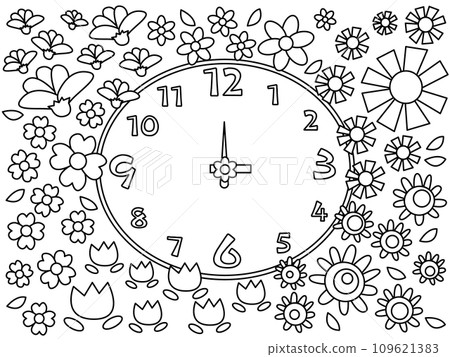Clock Face Coloring Page Printable Watch Clock Coloring Pages For Kids