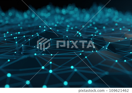 3D Blue Abstract Network Background,... - Stock Illustration [109621462 ...
