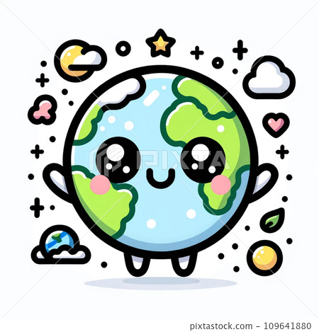Cute "Earth" character - Stock Illustration [109641880] - PIXTA