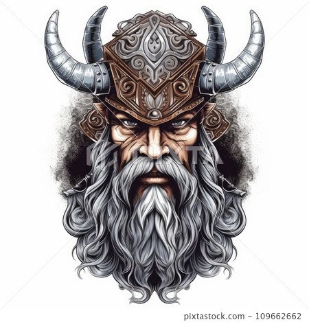 viking beard drawing