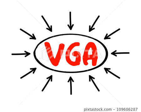VGA Video Graphic Array - video display... - Stock Illustration ...