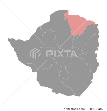 Mashonaland Central province map,... - Stock Illustration [109695869 ...