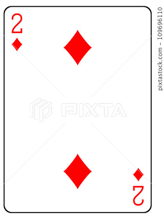Playing card 2 of diamonds - Stock Illustration [109696110] - PIXTA