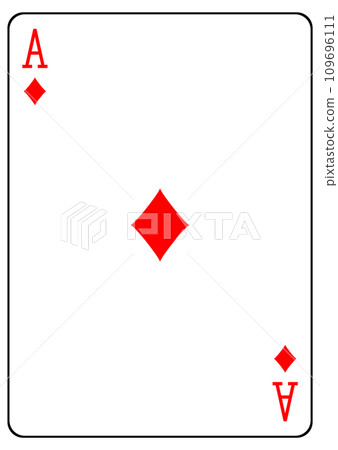 Playing card Ace of diamonds - Stock Illustration [109696111] - PIXTA