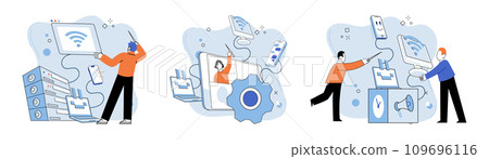 Technical support. Vector illustration.... - Stock Illustration ...