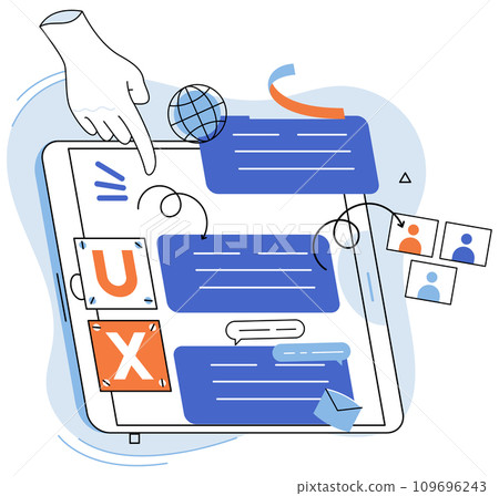 User experience design. Vector illustration.... - Stock Illustration ...