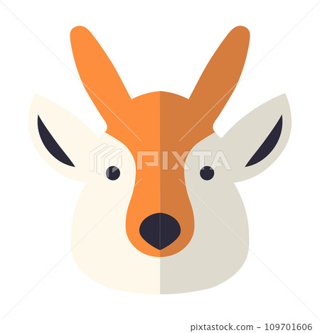 Abstract vector animal icon on white background - Stock Illustration ...
