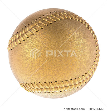 Golden baseball ball, 3D rendering - Stock Illustration [109706666] - PIXTA